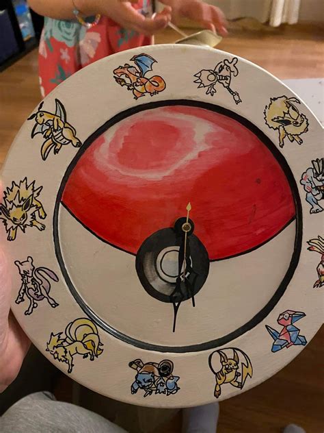 Pokeball Clock My Mom Made For Me Back In 1999 R Pokemon