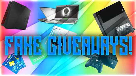 Fake Giveaways Youtube