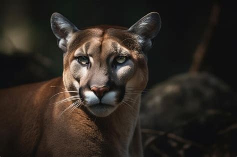 Premium Ai Image Puma Looking At The Camera Beautiful Background
