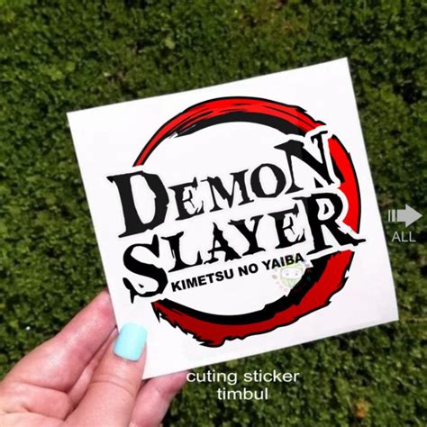 Jual Stiker Anime Logo Demon Slayer Cuting Sticker Tumpuk 2 Variasi