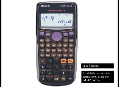 Virtual Casio Calculator Button Explanations For Iwb Ks3 Maths Teachwire