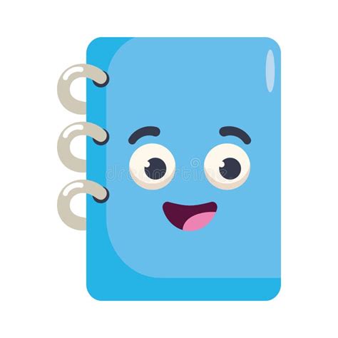 Kawaii Supply School Notepad Stock Vector Illustration Of Supply