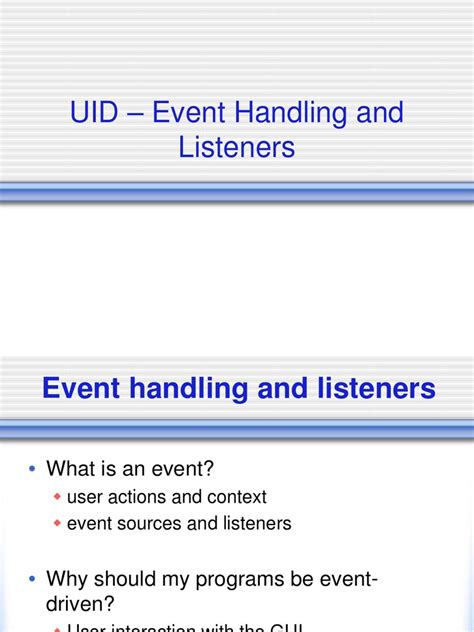 Event Handling And Listeners In Java Swing A Guide To Implementing