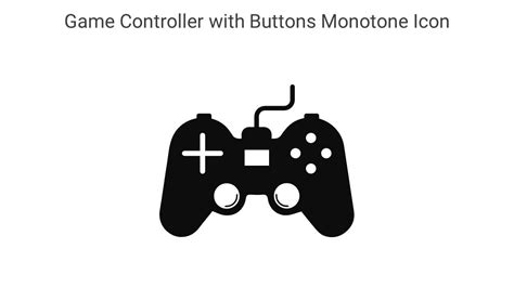 Game Controller With Buttons Monotone Icon In Powerpoint Pptx Png And Editable Eps Format