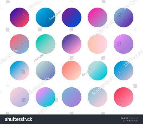 Set Vector Gradients Modern Combinations Colors Stock Vector Royalty Free 2199131413