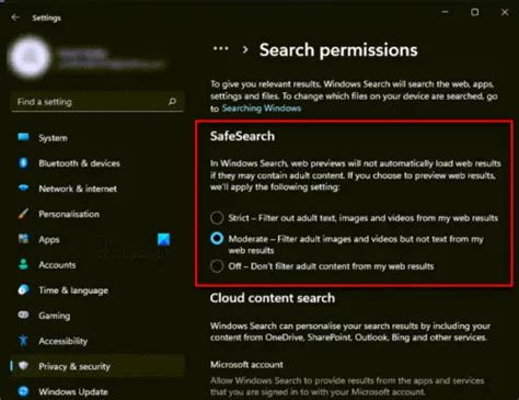 How To Configure Search Settings Permissions In Windows