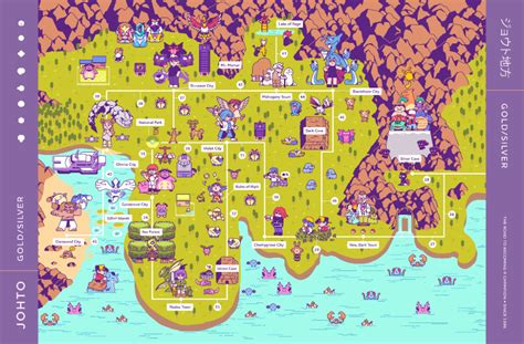 Pokemon Kanto And Johto Map