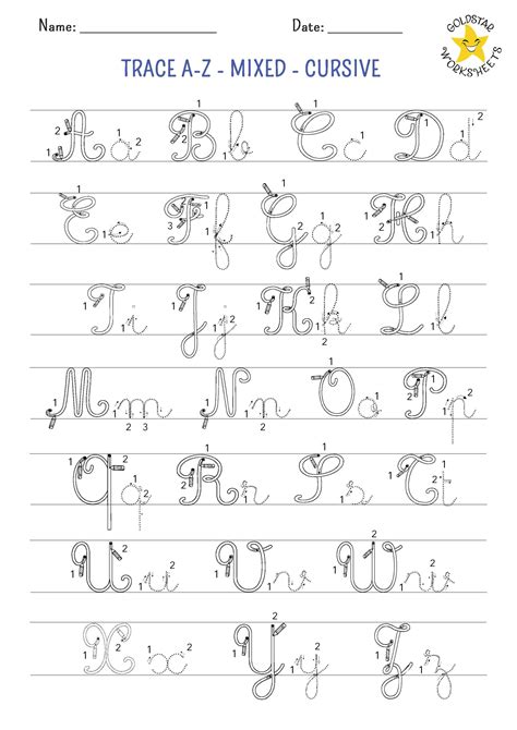 Letters In Cursive A Z Handwriting Alphabet A Z Vector Images