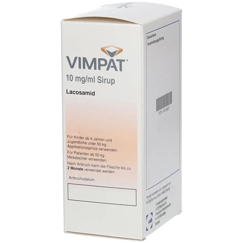 Vimpat 10 Mg Ml Sirup 200 Ml Mit Dem E Rezept Kaufen Shop Apotheke