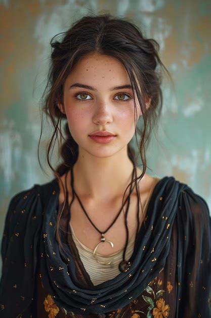 Premium Photo A Portrait Of A Pretty College Girl