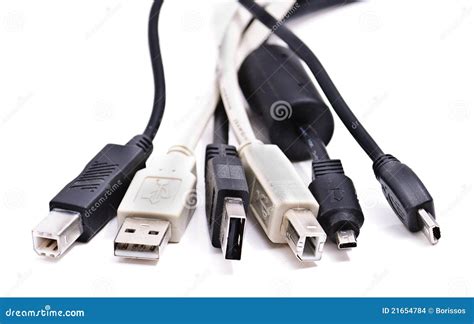 Cables With Cable Connectors Stock Photo Image Of Black Cable 21654784