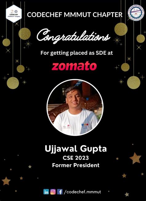 Coders And Developers Club On Linkedin Codechefmmmut Zomato