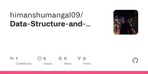 GitHub Himanshumangal Data Structure And Algorithms