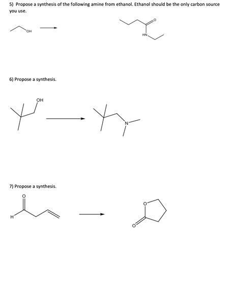 Solved 1 Propose A Synthesis Of The Following 2 Propose Chegg Com