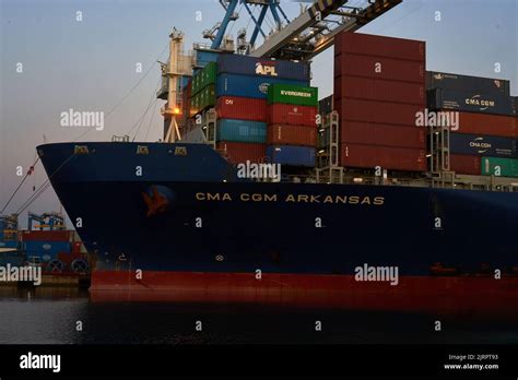 Container Ship In Port At Container Terminal Ships Of Container Ships
