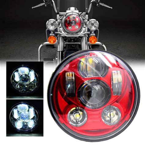 Newest Red Motos Accessories 5 3 4 Headlight Motorcycle 5 75 Led