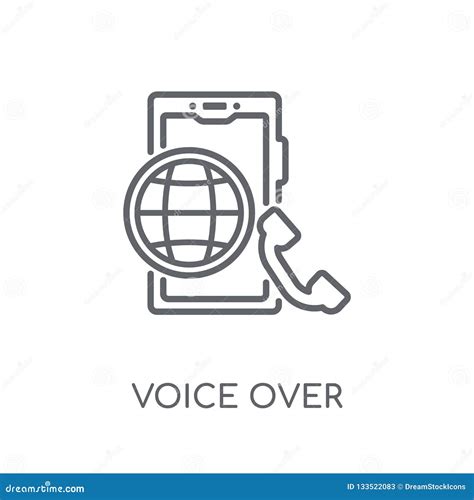 Voice Over Internet Protocol Linear Icon Modern Outline Voice O Stock Vector Illustration Of