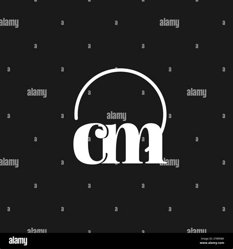 Cm Logo Initials Monogram With Circular Lines Minimalist And Clean Logo Design Simple But