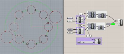curve curve intersection arcs between smaller circles arranged around