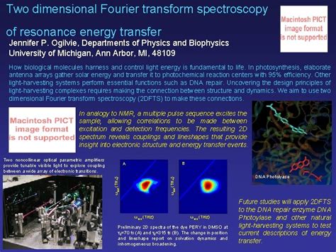 Two Dimensional Fourier Transform Spectroscopy Of Resonance Energy