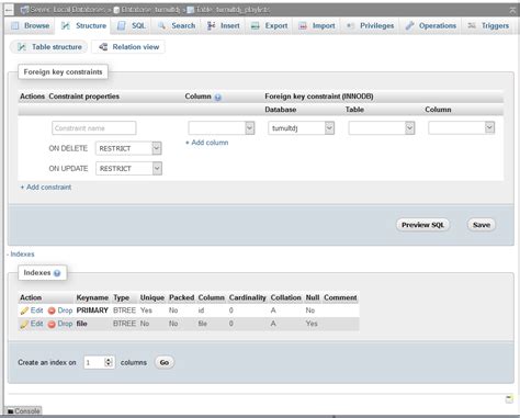 Mysql Cannot Set Relations In Relation View With Phpmyadmin Stack
