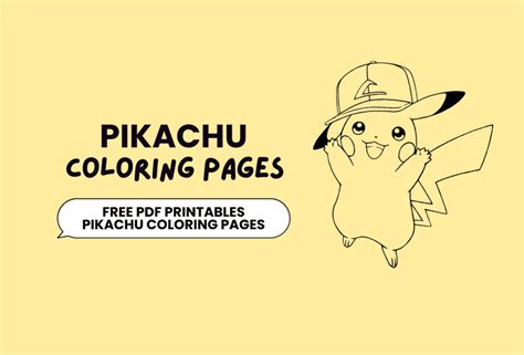 Pokemon Pikachu Colouring