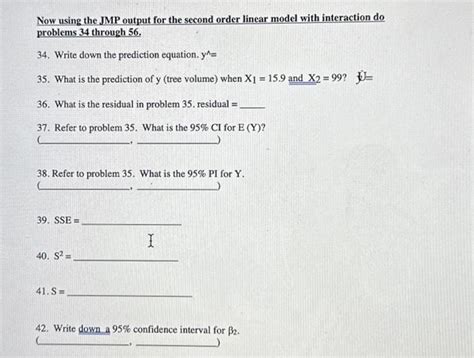 Solved Summary Of Fit Analysis Of Variance Parameter
