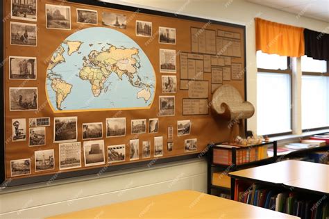 Premium Photo Classroom With A History Timeline Display