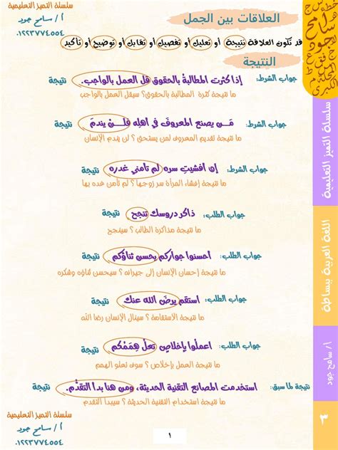 العلاقات بين الجمل Pdf