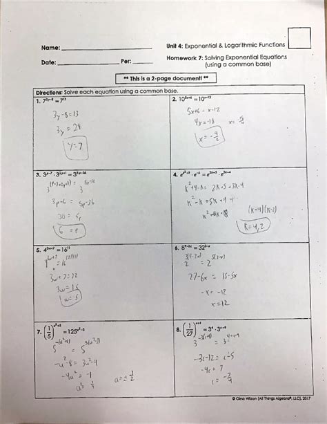 Algebra Warmup Studocu