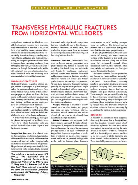 Pdf Transverse Hydraulic Fractures From A Horizontal Well Yunan Wei