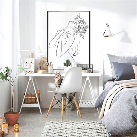 One Line Art Naked Woman Erotic Art Woman Line Art Print Etsy