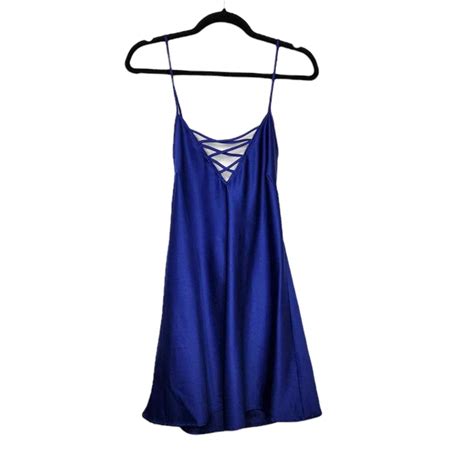 Fredericks Of Hollywood Cobalt Blue Dress Lingerie Me… Gem