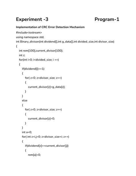 Crc Error Detection C Implementation