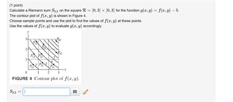 Solved Calculate A Riemann Sum S3 3 On The Square R 0