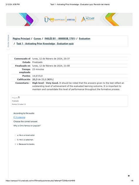 Task 1 Activating Prior Knowledge Pdf