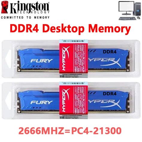 Hyperx Fury Ddr4 16gb 2666 Pc4 21300 Desktop Ram Memory Dimm 288pin 1 2v 2x16gb Ebay