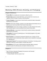 Chapter Pdf Thursday October Marketing MA Product Branding And Packaging Chapter