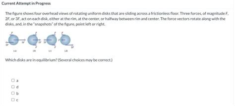 Solved The Figure Shows Four Overhead Views Of Rotating