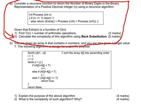 Solved A Consider A Recursive Function To Return The Number