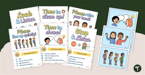 Behaviour Expectations Visual Cue Posters Teach Starter