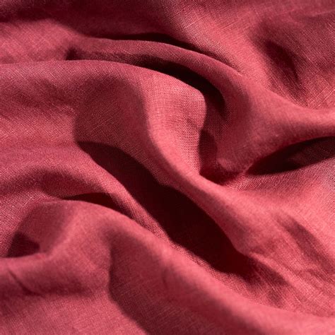 Washed Raspberry Linen Fabric By The Metre Wild Linens