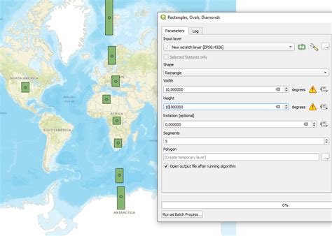 Making A Rectangular Vector Shapefile That Is A Perfect Square In Qgis