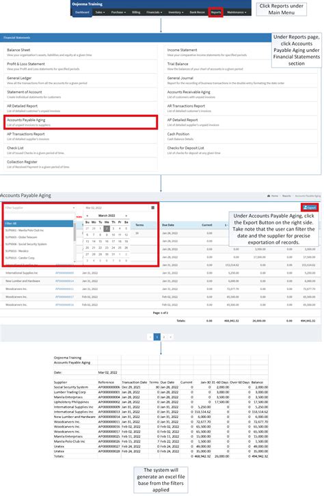 Accounts Payable Aging Documentation Home