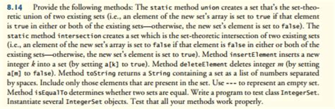 8 14 Provide The Following Methods The Static Method Chegg