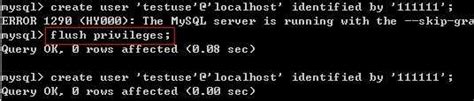 Error 1290 Hy000 The Mysql Server Is Running With The Skip Grant