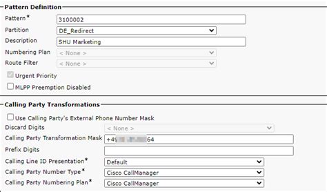 Solved Calling Party Transformation Pattern Not Working Cisco Community