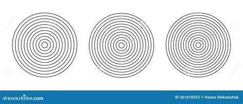 Set Of Polar Grids Concentric Circles Wheel Of Life Or Habits Tracker