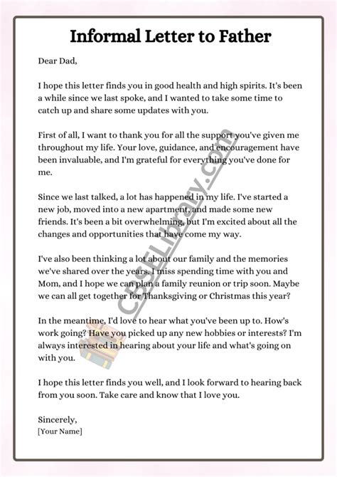 Informal Letter Informal Letter Format Samples And How To Write An