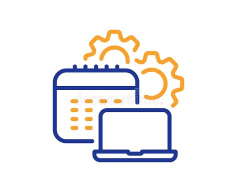 Software Line Icon Code Deployment Sign Vector Stock Illustration